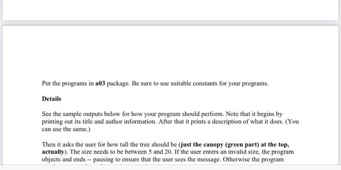 Solved Tree Structures (Nested loops) Summary Write a | Chegg.com