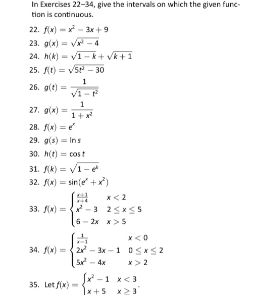 Solved In Exercises 22-34, ﻿give the intervals on which the | Chegg.com