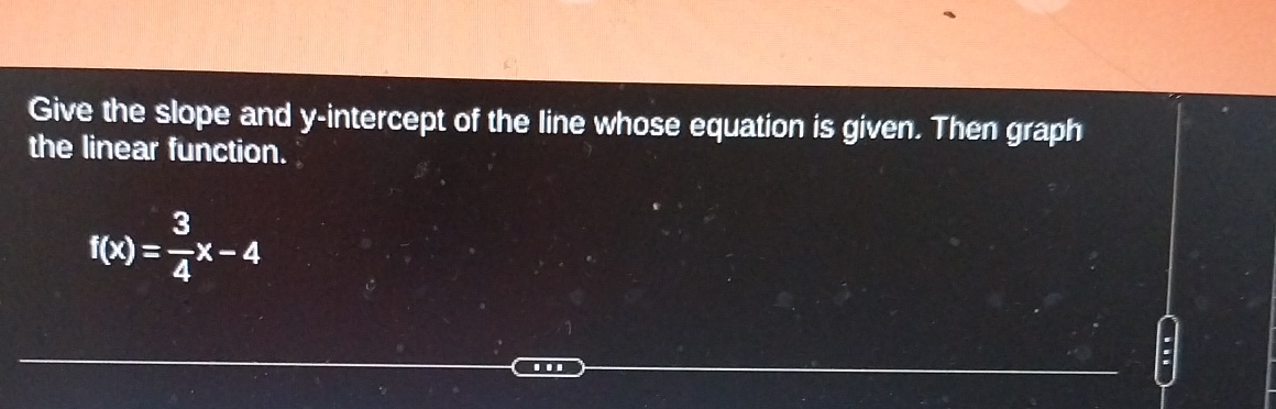 Solved Give the slope and y-intercept of the line whose | Chegg.com