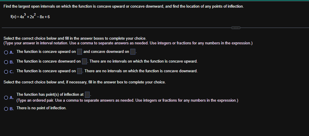 Solved Find the largest open intervals on which the function | Chegg.com