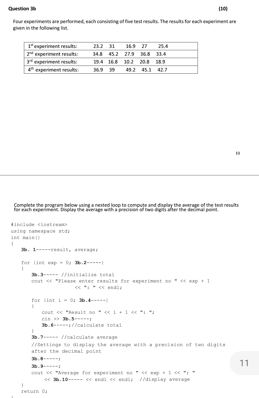 Solved Question 3b(10)Four experiments are performed, each | Chegg.com
