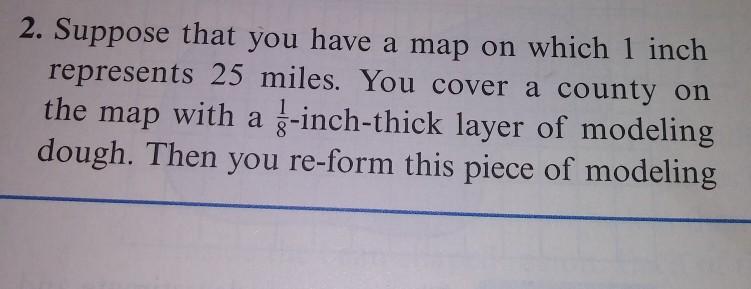 Solved 2. Suppose that you have a map on which 1 inch | Chegg.com