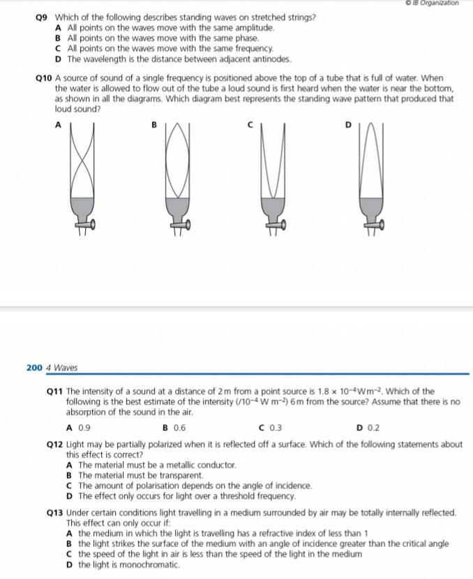 Solved Paper 1 IB questions and IB style questions Q1 A | Chegg.com