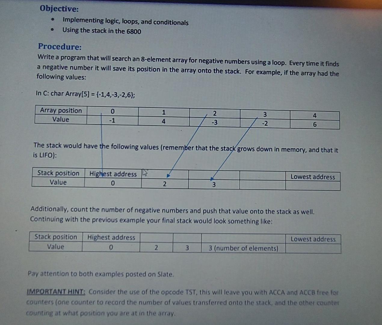 Objective: Implementing logic, loops, and | Chegg.com