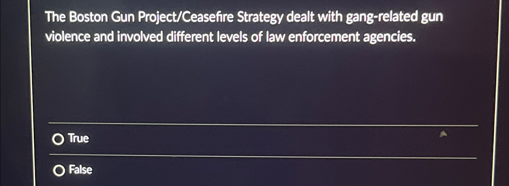 Solved The Boston Gun Project/Ceasefire Strategy dealt with | Chegg.com