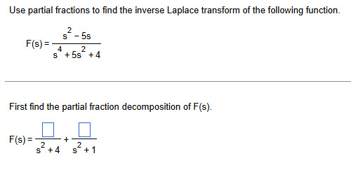 Solved Use partial fractions to ﻿find the inverse Laplace | Chegg.com