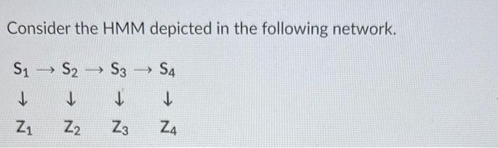 Solved Consider the HMM depicted in the following network. | Chegg.com