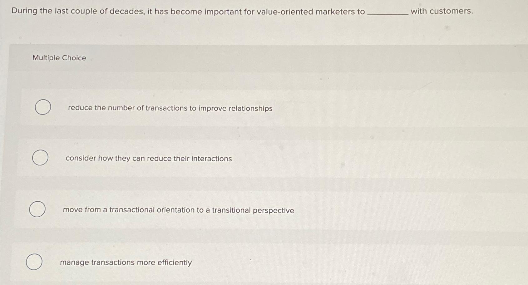 Solved During the last couple of decades, it has become | Chegg.com