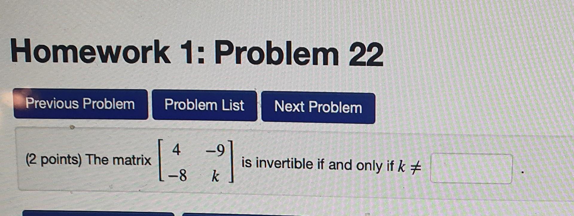 Solved Homework 1: Problem 22 Previous Problem Problem List | Chegg.com