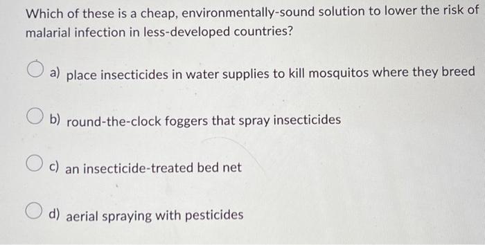 Solved Which of these is a cheap, environmentally-sound | Chegg.com