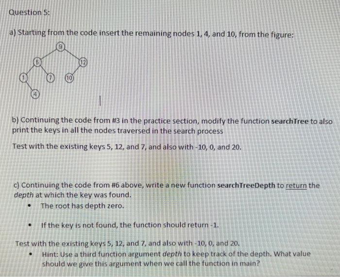 Solved //Minimalistic implementation of a binary tree (BT). | Chegg.com