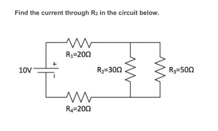 Solved Find the current through R2 in the circuit below. | Chegg.com