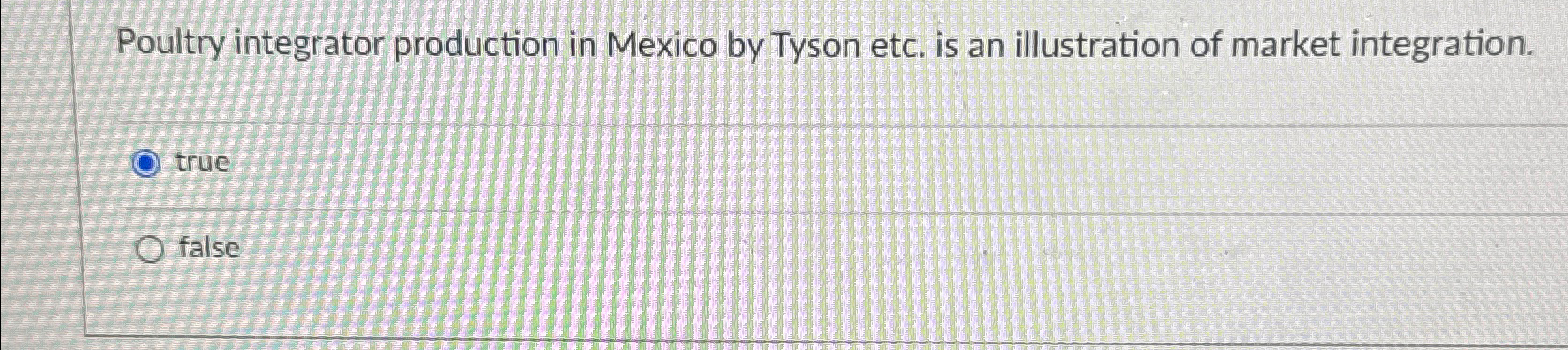Solved Poultry integrator production in Mexico by Tyson etc. | Chegg.com