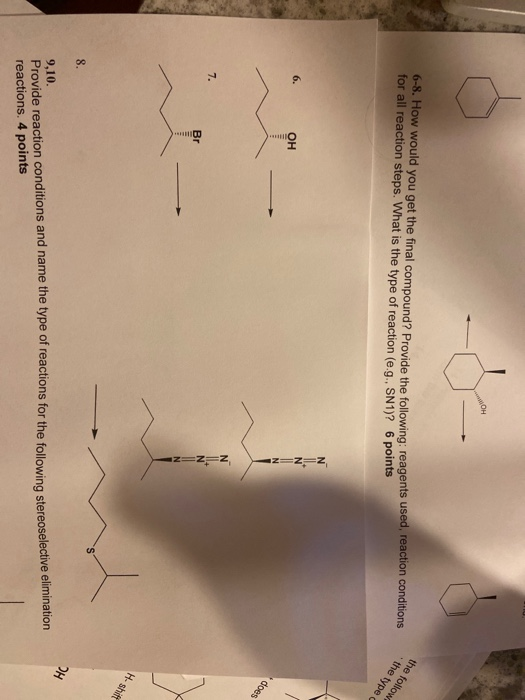 Solved 6-8. How would you get the final compound? Provide | Chegg.com