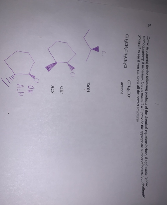 Solved 3. Draw structure(s) for the following products of | Chegg.com
