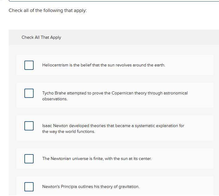 Solved Check all of the following that apply: Check All That | Chegg.com