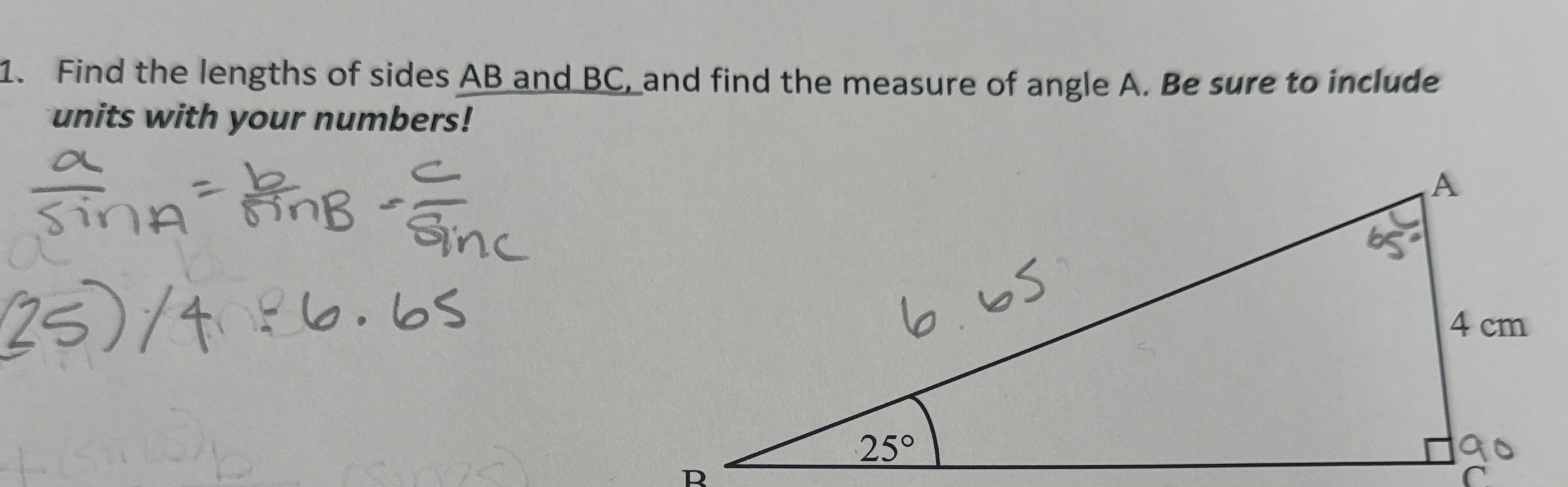 Find the lengths of sides AB ﻿and BC, ﻿and find the | Chegg.com