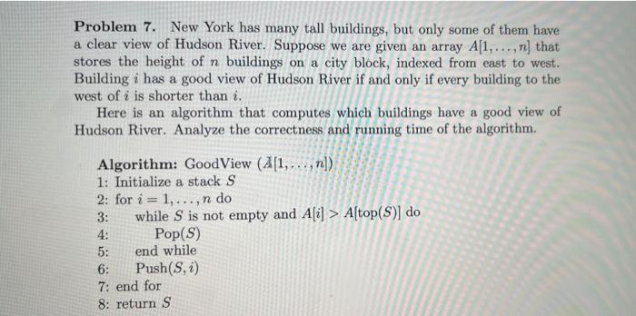 Solved Problem 7. New York has many tall buildings, but only | Chegg.com