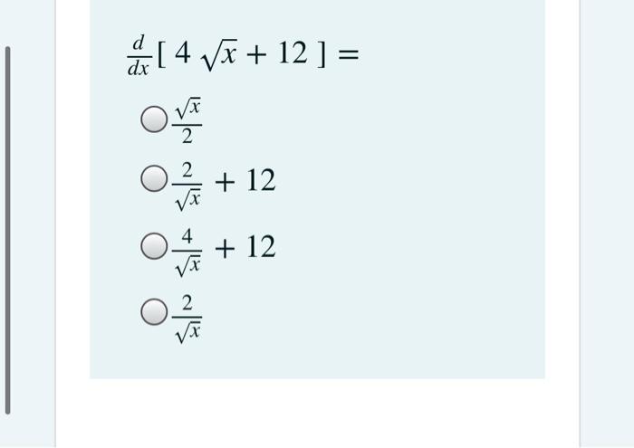 Solved [ 4 x + 12] = + 12. + + 4 + 12. 2 | Chegg.com