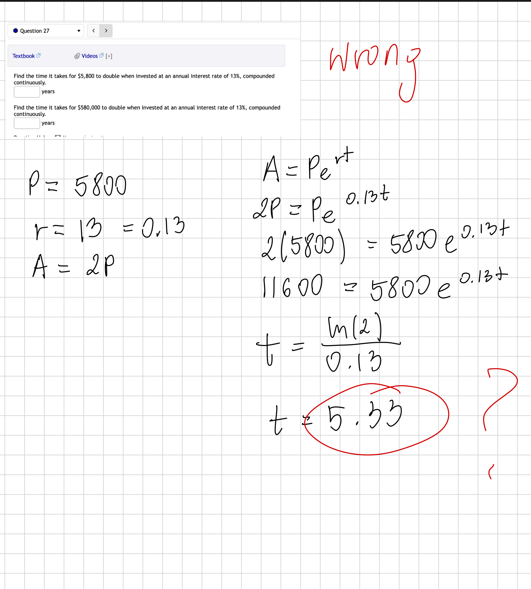 Solved q,Find the time itcontinuously.years q, | Chegg.com