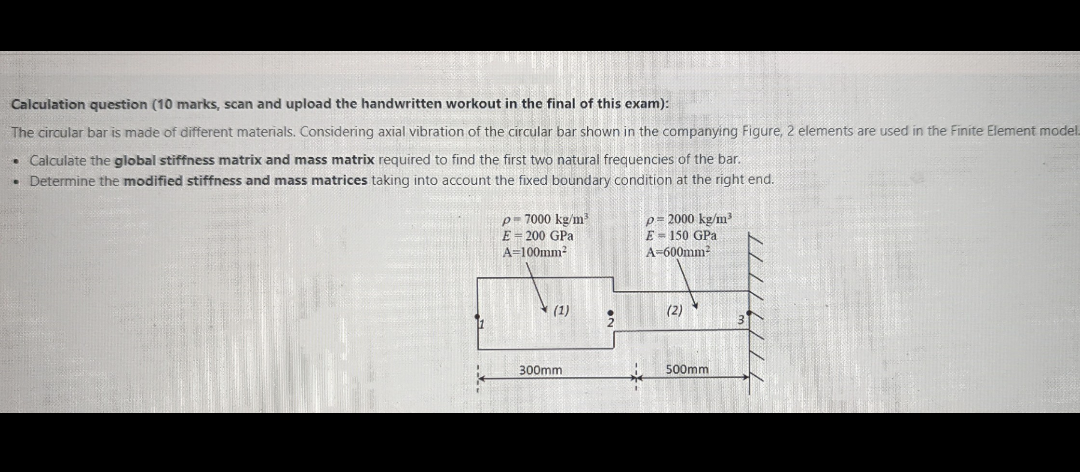 Solved Calculation question (10 marks, scan and upload the | Chegg.com