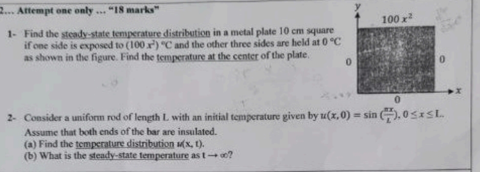[solved] 1 Find The Steady State Temperature Distribution