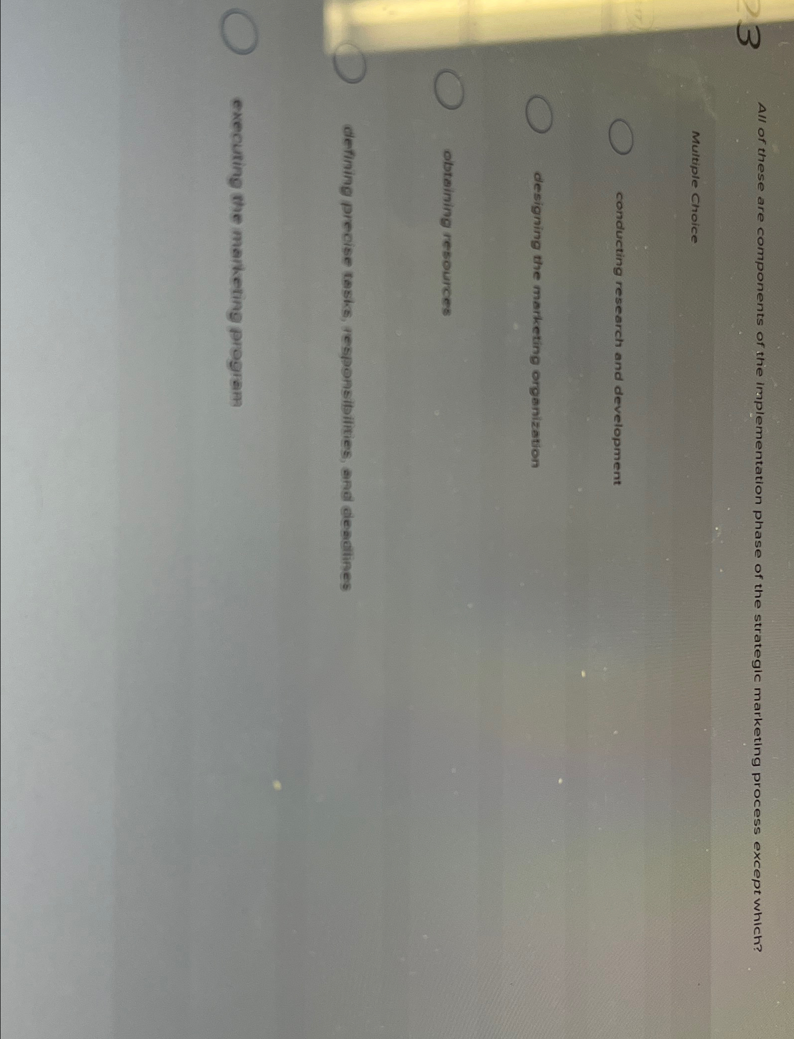 Solved All of these are components of the implementation | Chegg.com
