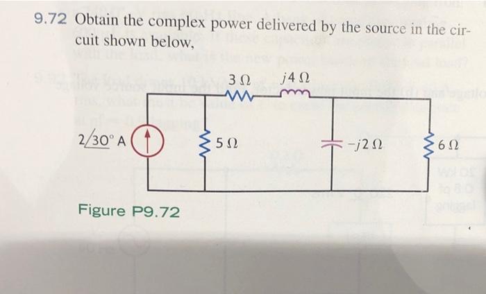 Solved 9.72 Obtain the complex power delivered by the source | Chegg.com