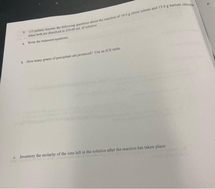 Solved 9. (15 points) Answer the following questions about | Chegg.com