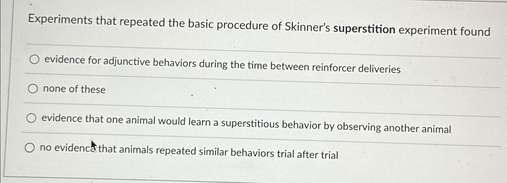 Solved Experiments that repeated the basic procedure of | Chegg.com