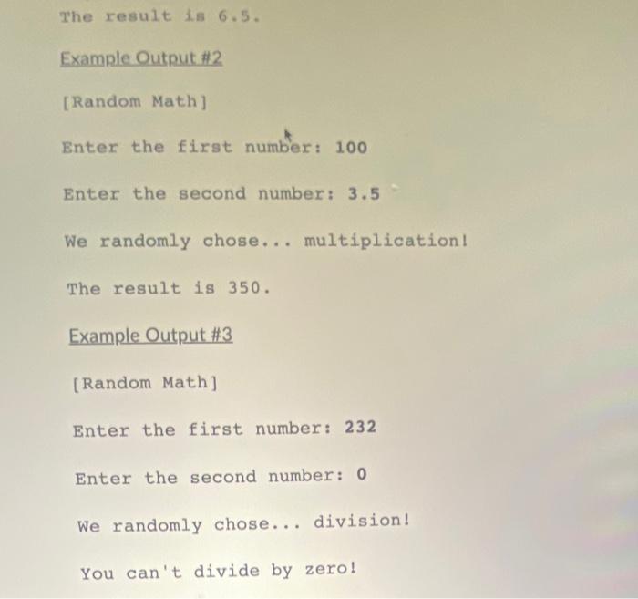 Solved Adding random chance to a video game is one way to | Chegg.com