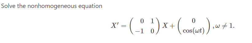 Solved Solve the nonhomogeneous | Chegg.com