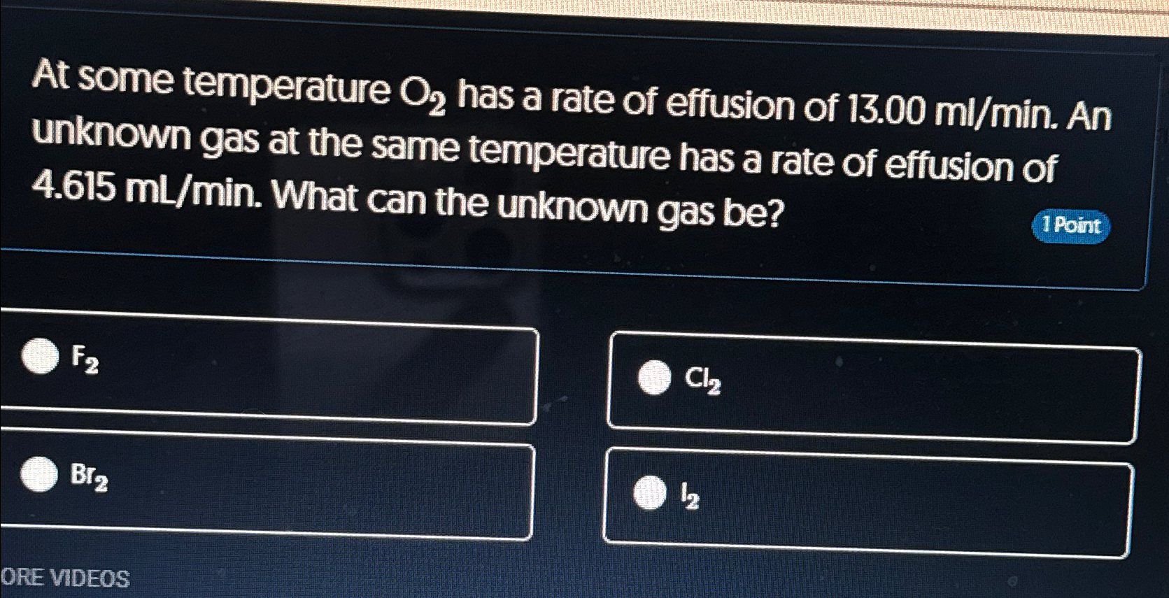 Solved At some temperature O2 ﻿has a rate of effusion of | Chegg.com