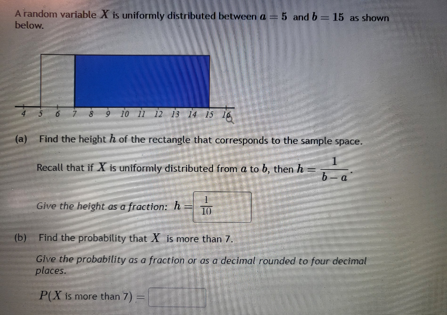 Solved A random variable x ﻿is uniformly distributed between | Chegg.com