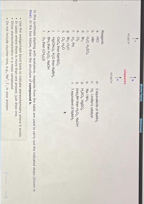 Solved The below synthesis was designed using the Organic | Chegg.com