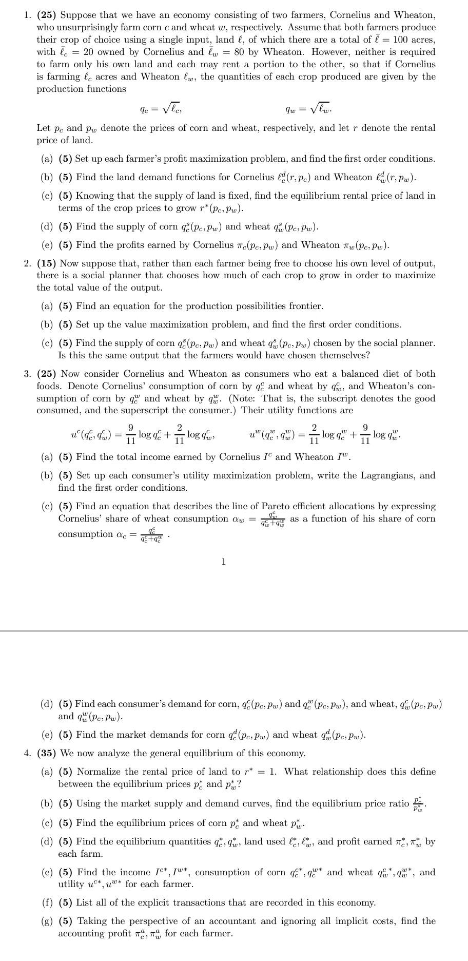 Solved for 3A, total income for C is how much consumption | Chegg.com