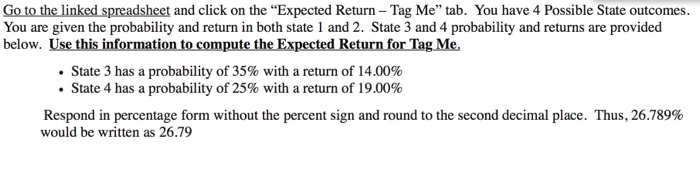 Solved Go to the linked spreadsheet and click on the | Chegg.com
