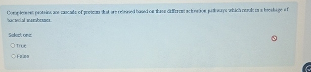 Solved Complement proteins are cascade of proteins that are | Chegg.com