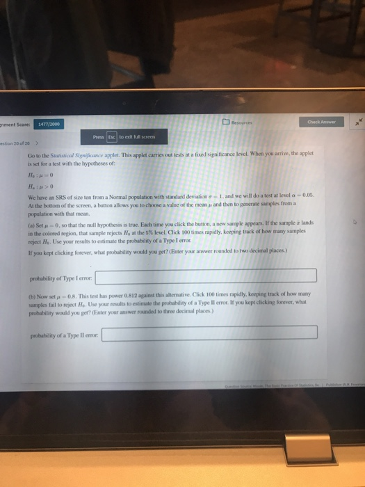 Solved inment Scorer 1477/2000 Check Answer Press Esc to | Chegg.com