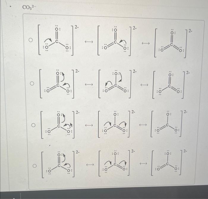 Solved Choose all possible resonance structures for each of | Chegg.com