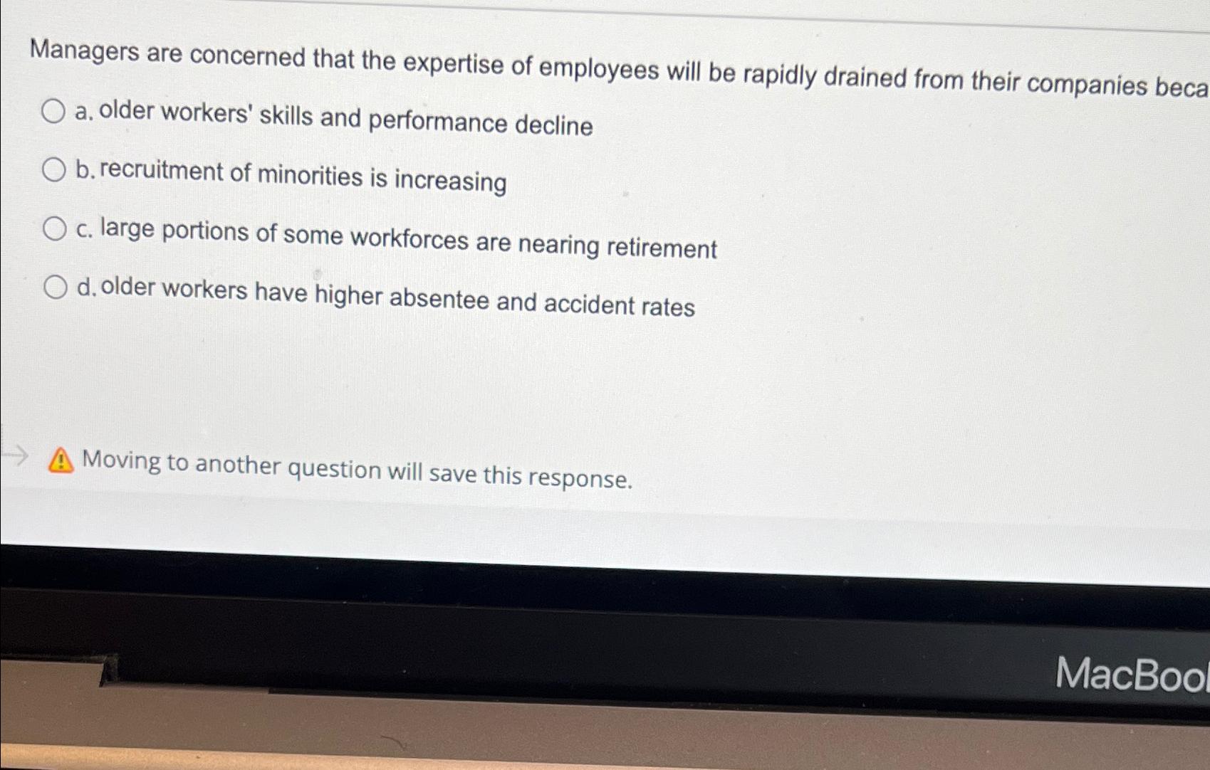 Solved Managers are concerned that the expertise of | Chegg.com