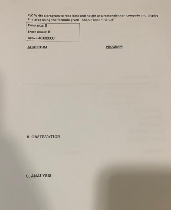 Solved Q1. Write a program to read any two decimal numbers | Chegg.com
