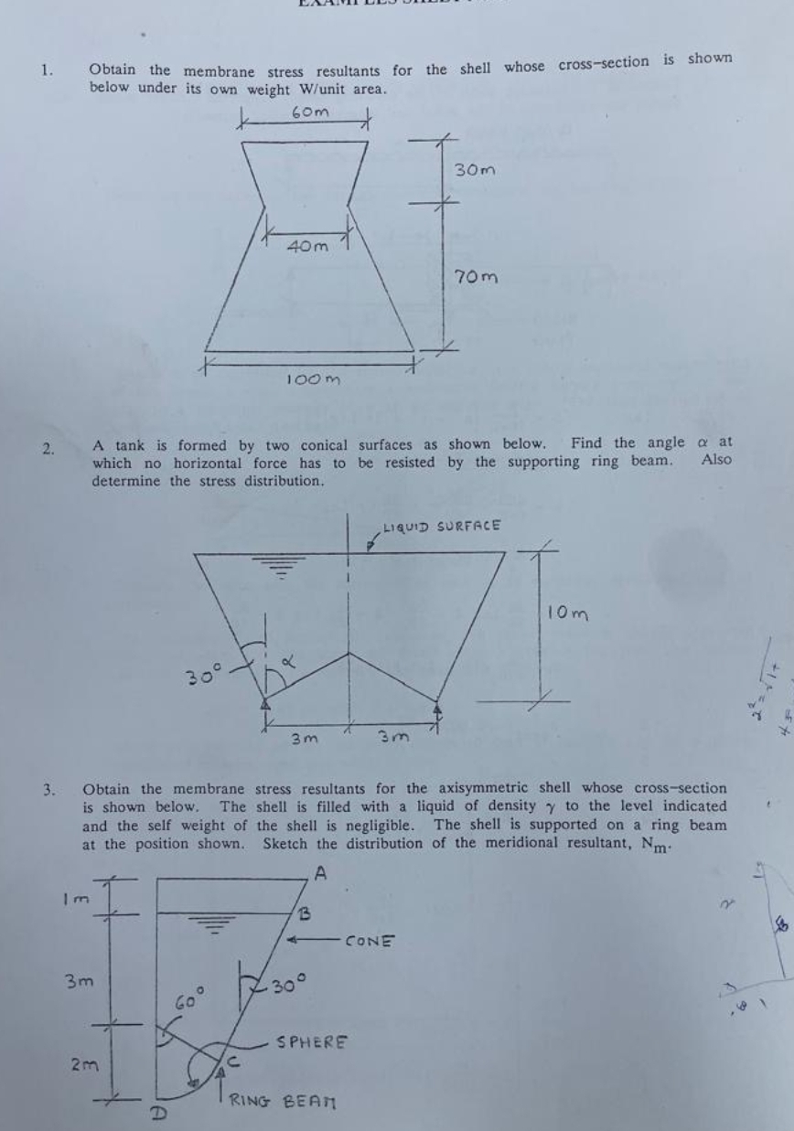 Solved Obtain the membrane stress resultants for the shell | Chegg.com