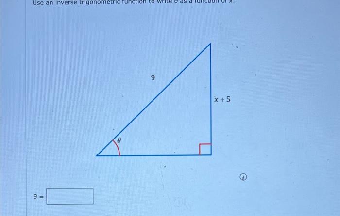 Solved Use An Inverse Trigonometric Function To Write θ As A