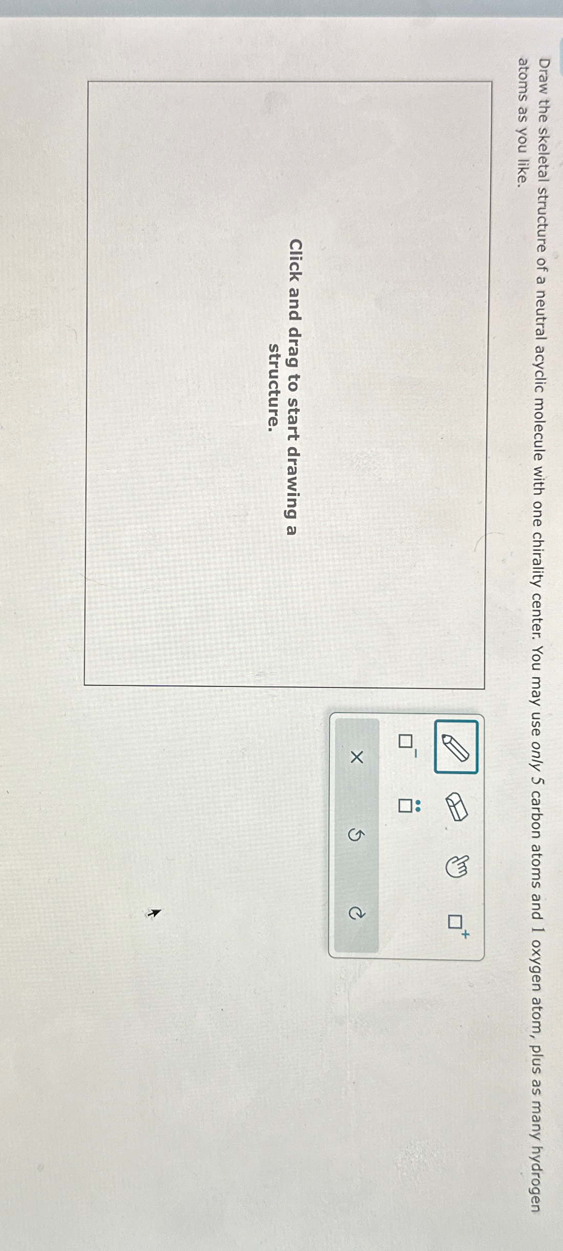 Solved Draw the skeletal structure of a neutral acyclic | Chegg.com