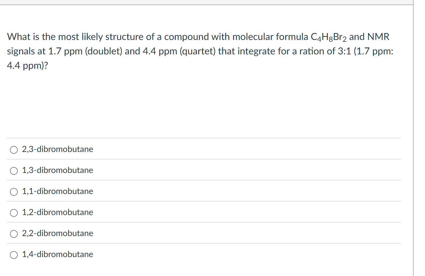 Solved What is the most likely structure of a compound with | Chegg.com