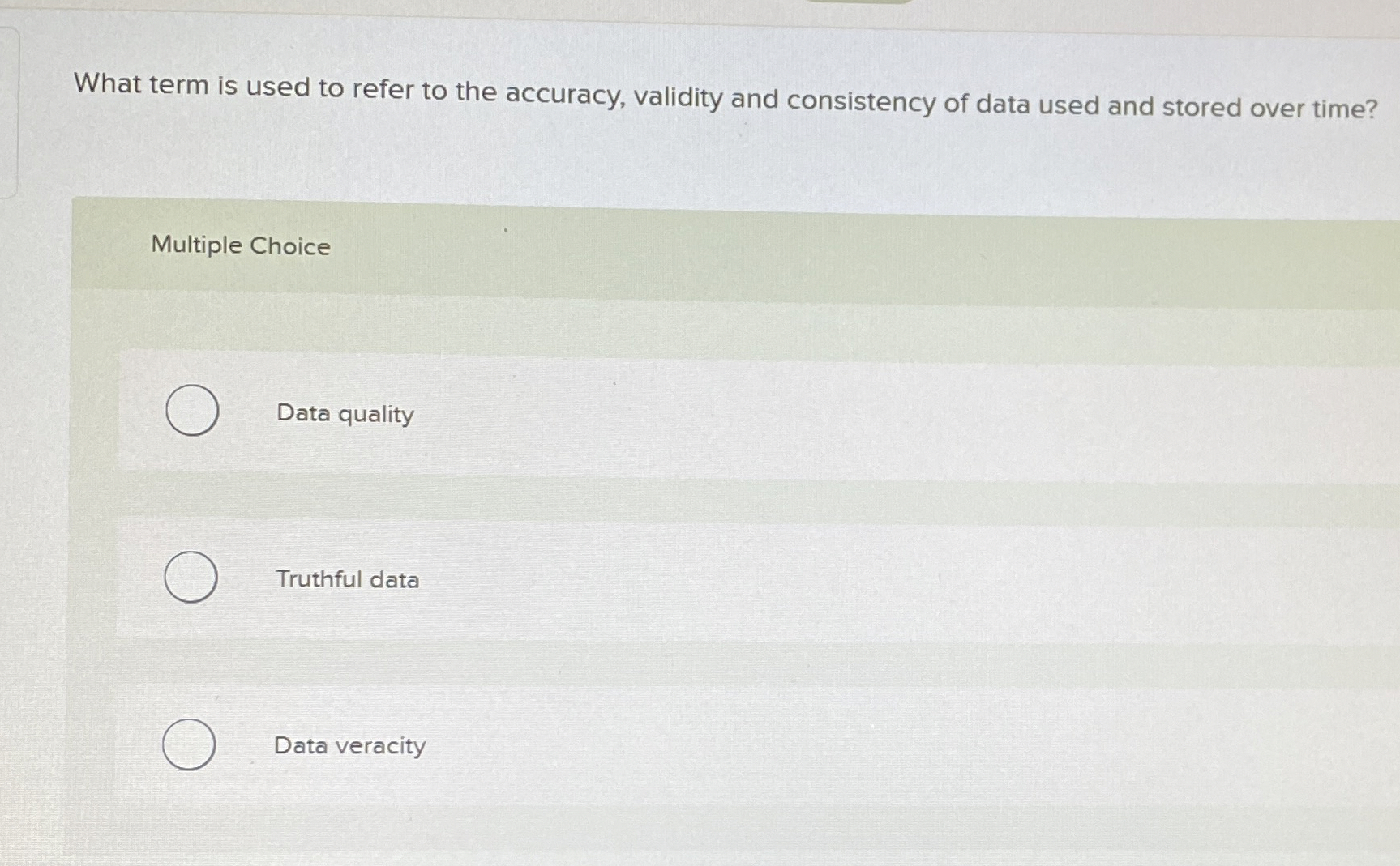Solved What term is used to refer to the accuracy, validity | Chegg.com