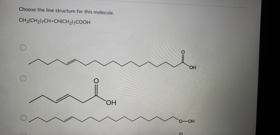 Solved Choose the line structure for this molecule. | Chegg.com