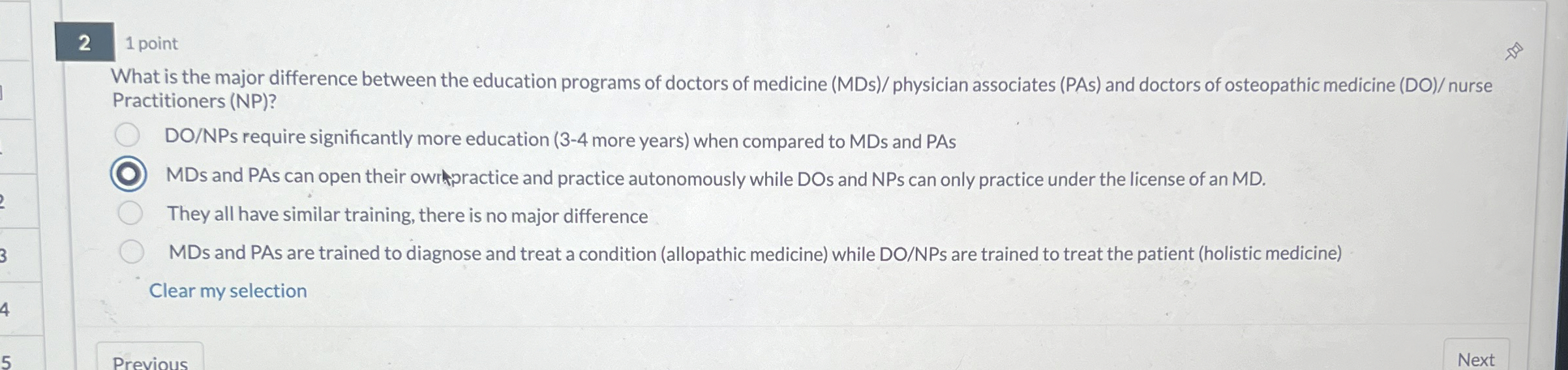 Solved 21 ﻿pointWhat is the major difference between the | Chegg.com