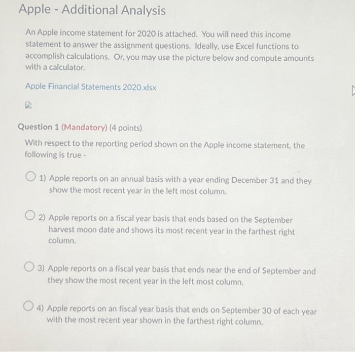 Solved Apple, Inc. Consolidated Statement of Operations fin | Chegg.com